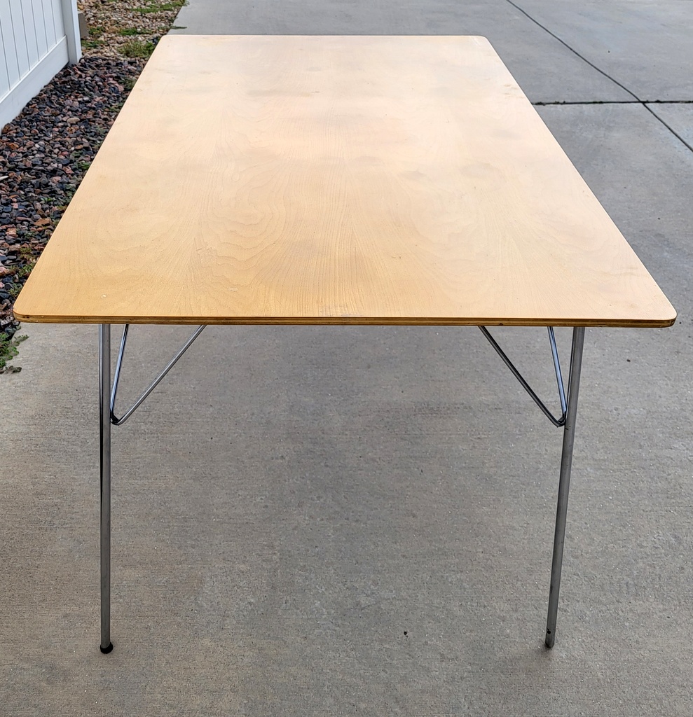 Wooden 1950s Herman Miller Eames DTM Rectangular Dining Table 2424 Wooden 1950s Herman Miller Eames DTM Rectangular Dining Table 2424